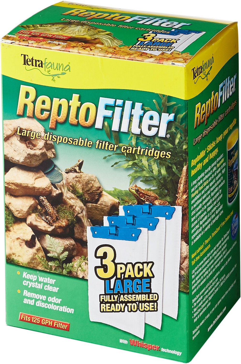 TETRAFAUNA ReptoFilter Cartridges Replacements, 9 Count, Large, 125 GPH ...