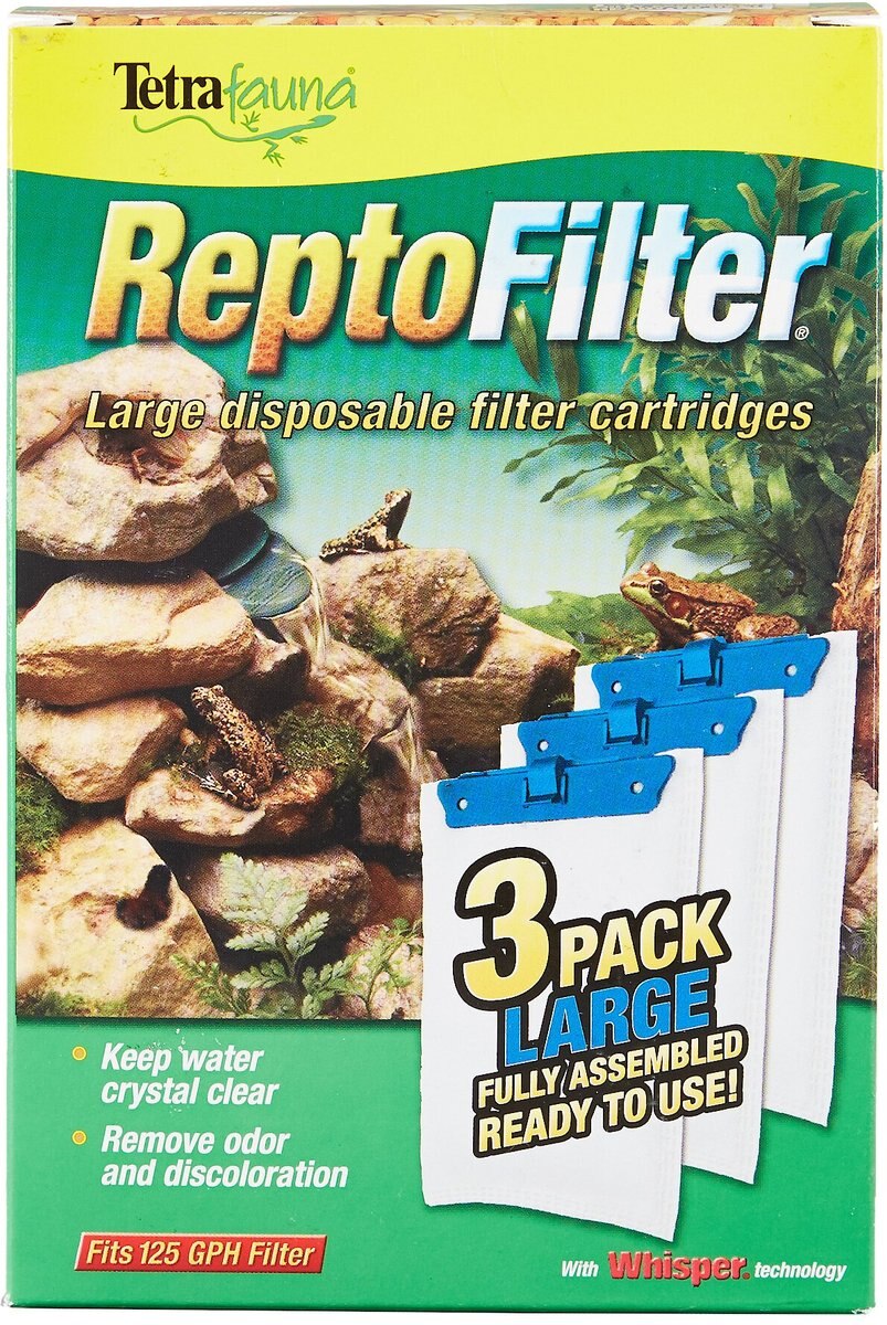 TETRAFAUNA ReptoFilter Cartridges Replacements, 9 Count, Large, 125 GPH ...
