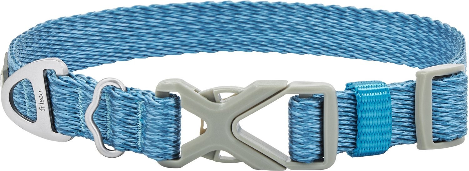 FRISCO Outdoor Heathered Nylon Collar, River Blue, Large, Neck: 18 -26 ...
