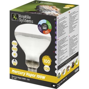 REPTILE SYSTEMS Mercury Vapor D3 Pro Reptile Basking Lamp, 100-watt - Chewy.com