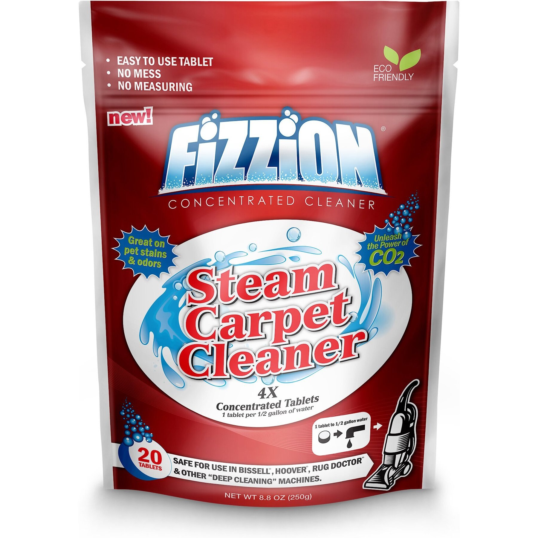 FIZZION Steam Carpet Cleaner Tablets, 20 count - Chewy.com