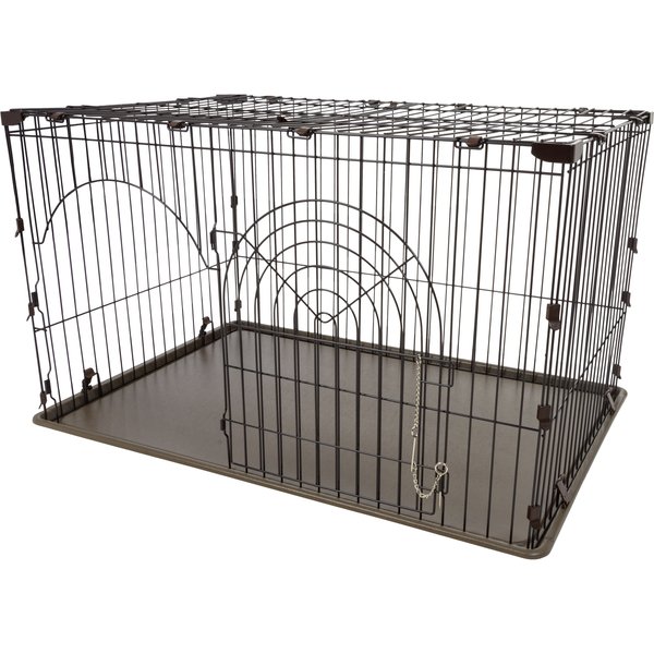 MIDWEST Double Door Collapsible Wire Puppy Crate with 1/2 inch Floor ...