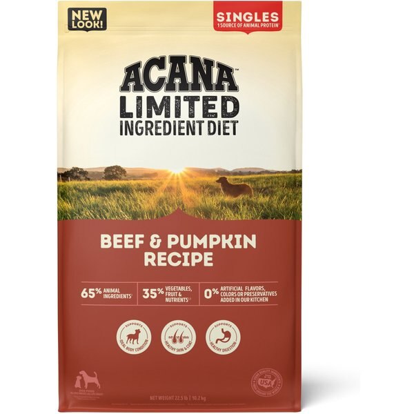 ACANA Singles Limited Ingredient Diet Beef & Pumpkin Recipe Grain-Free ...