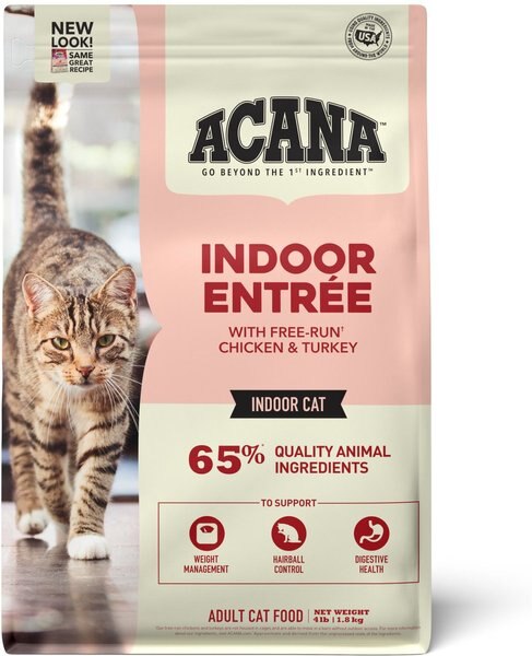 ACANA Indoor Entrée Adult Dry Cat Food, 4-lb bag - Chewy.com