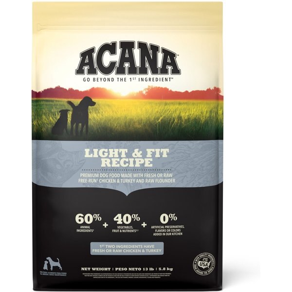 ACANA Light & Fit Recipe Grain-Free Adult Dry Dog Food, 13-lb bag - Chewy.com