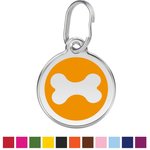 RED DINGO Bone Crystal Diamante Stainless Steel Personalized Dog ID Tag ...