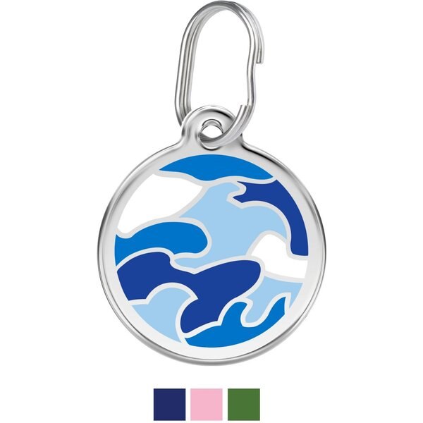 RED DINGO Camouflage Stainless Steel Personalized Dog & Cat ID Tag ...