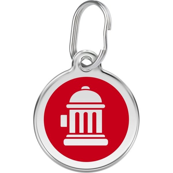 RED DINGO Dog Face Stainless Steel Personalized Dog ID Tag, Small ...