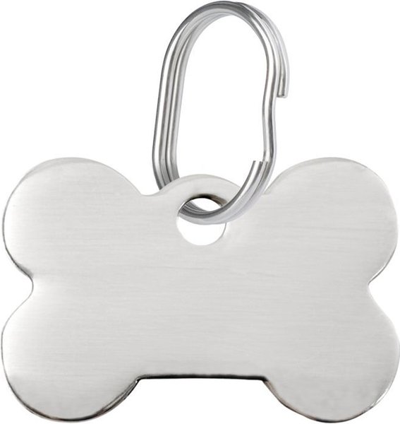 RED DINGO Bone Personalized Silver Stainless Steel Dog ID Tag, Medium ...