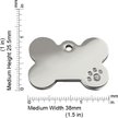 RED DINGO Bone Crystal Diamante Stainless Steel Personalized Dog ID Tag ...