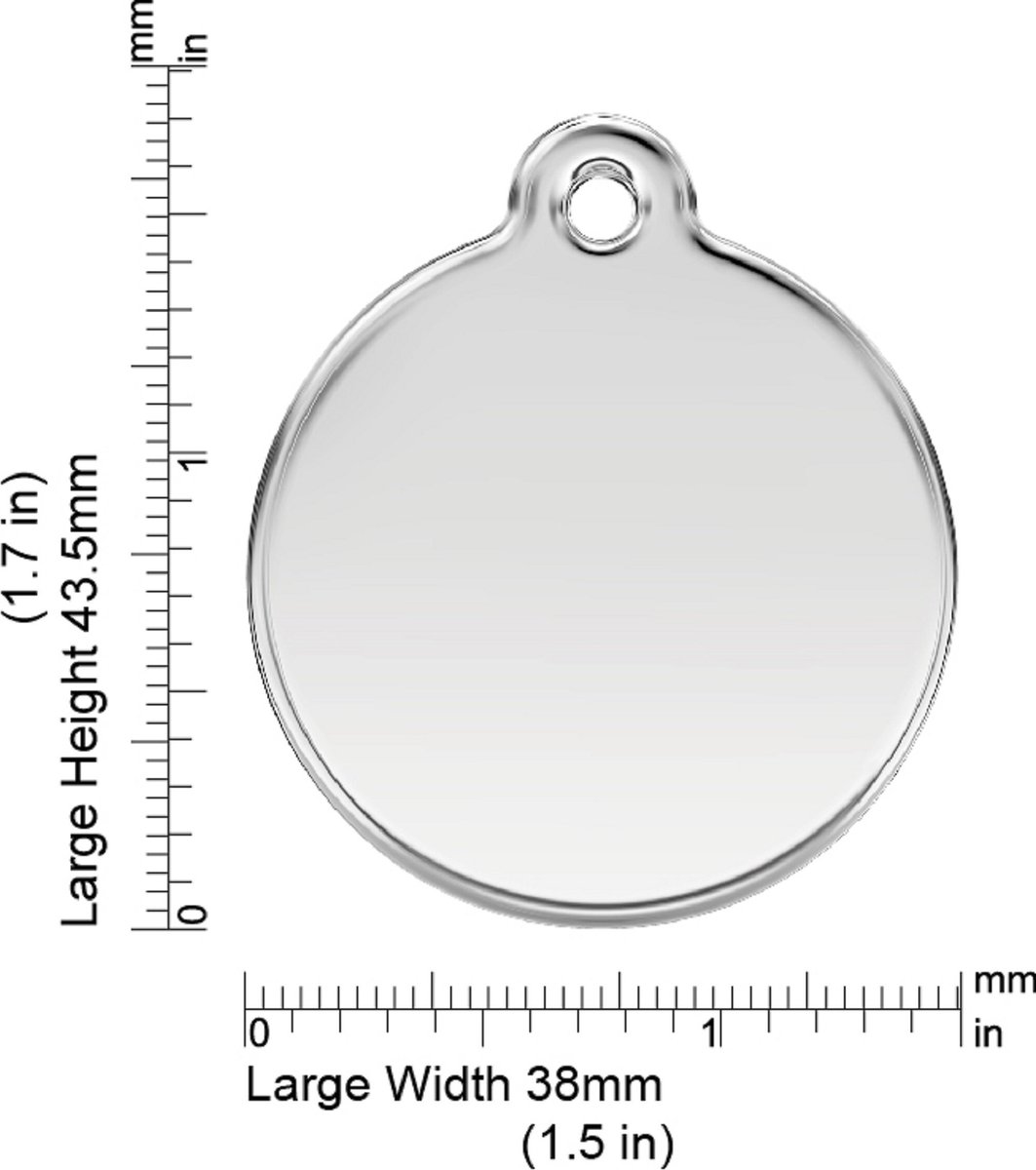 RED DINGO Glitter Paw Print Stainless Steel Personalized Dog & Cat ID ...