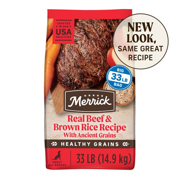 MERRICK Classic Healthy Grains Real Beef + Brown Rice Recipe with ...