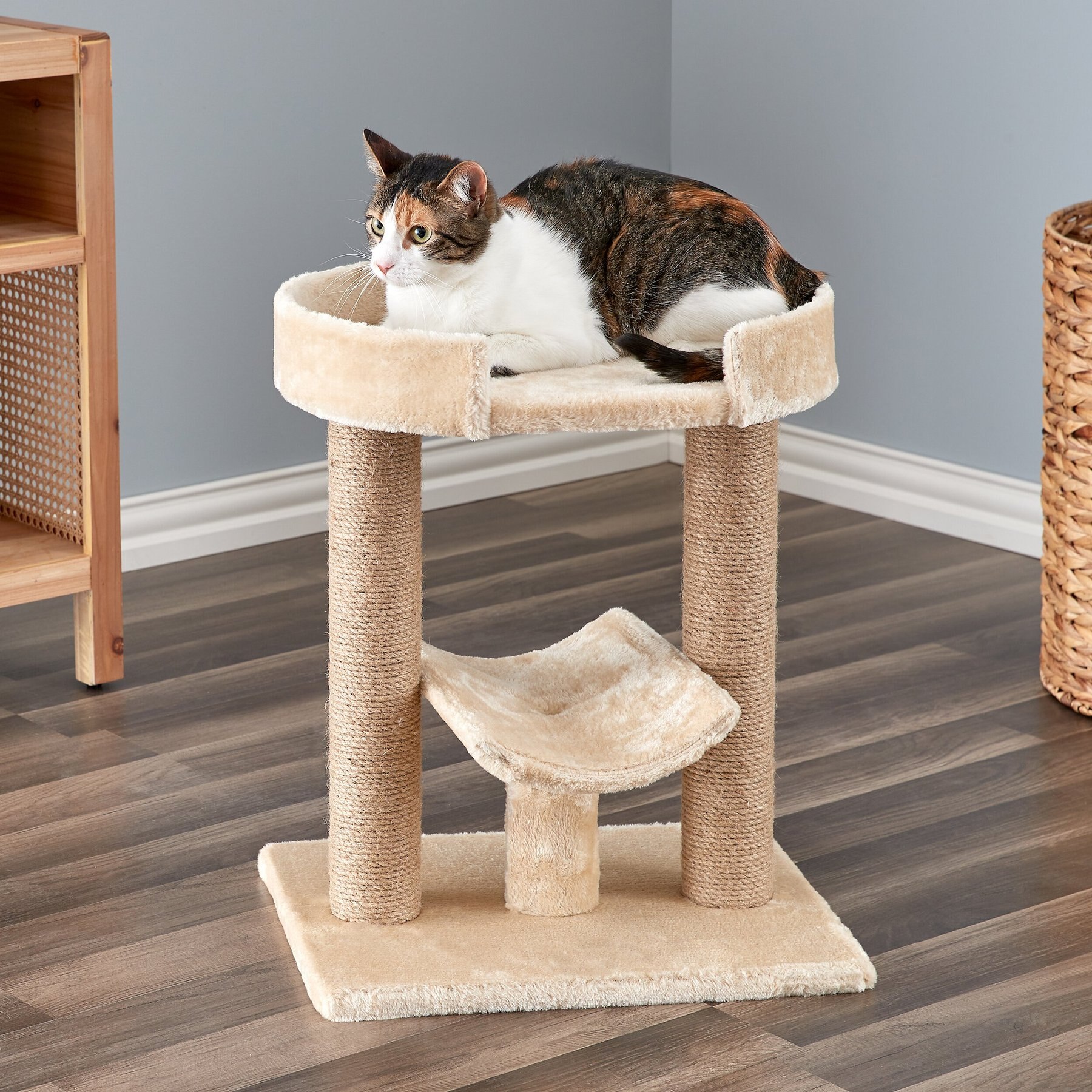 TWO BY TWO The Laurel 21.1-in Jute Cat Scratching Post, Beige - Chewy.com