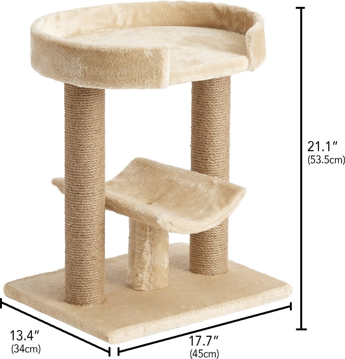 TWO BY TWO The Laurel 21.1-in Jute Cat Scratching Post, Beige - Chewy.com