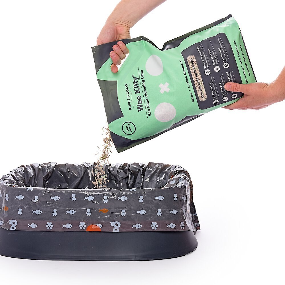 RUFUS & COCO Wee Kitty Eco Plant Unscented Clumping Tofu Cat Litter, 8. ...