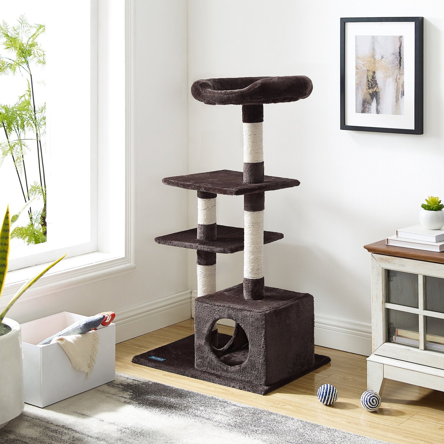 SAM'S PETS Randolph 43-in Cat Tree, Brown - Chewy.com