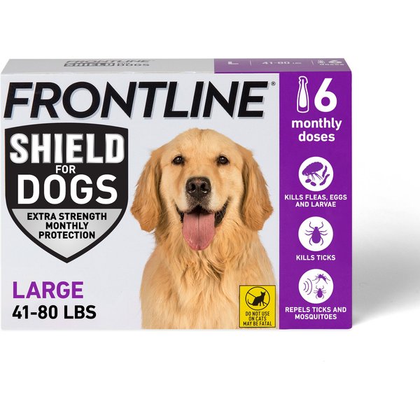 FRONTLINE SHIELD Flea & Tick Treatment for Extra Large Dogs, 81 - 120 ...