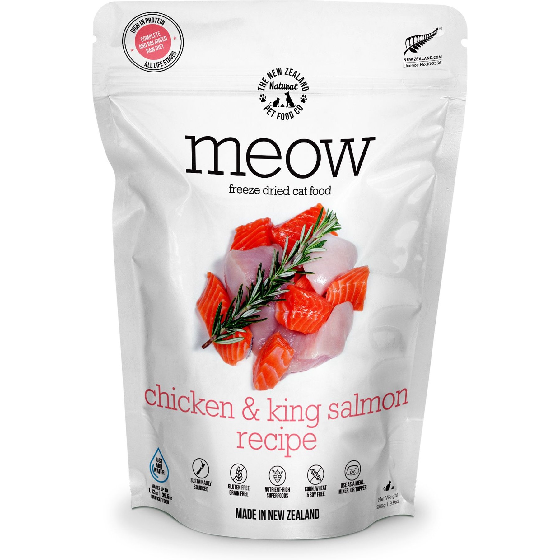 THE NEW ZEALAND NATURAL PET FOOD CO. Meow Chicken & King Salmon Grain ...