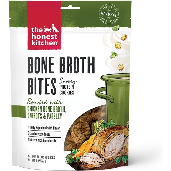 BRUTUS BROTH Bone Broth Biscuits Chicken Flavor Dog Treats, 8-oz bag ...
