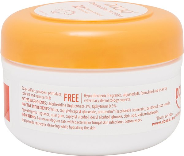 DOUXO S3 PYO Antiseptic Antifungal Chlorhexidine Dog & Cat Wipes 30 ...