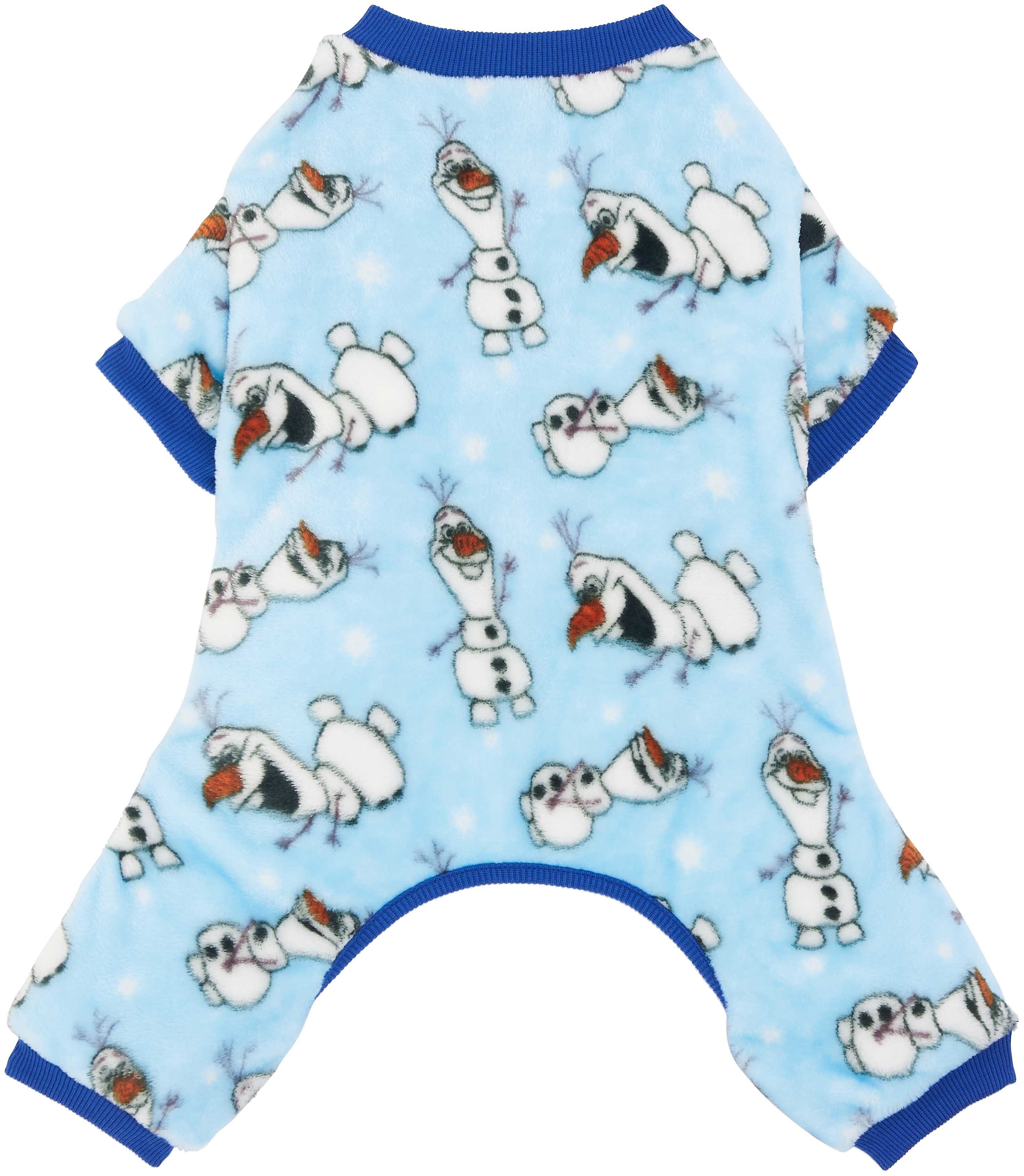 Questions and Answers about DISNEY Frozen's Olaf Dog & Cat Plush Fleece PJ