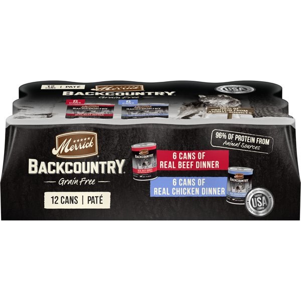MERRICK Backcountry Grain-Free Real Beef & Chicken Dinner Variety Pack ...