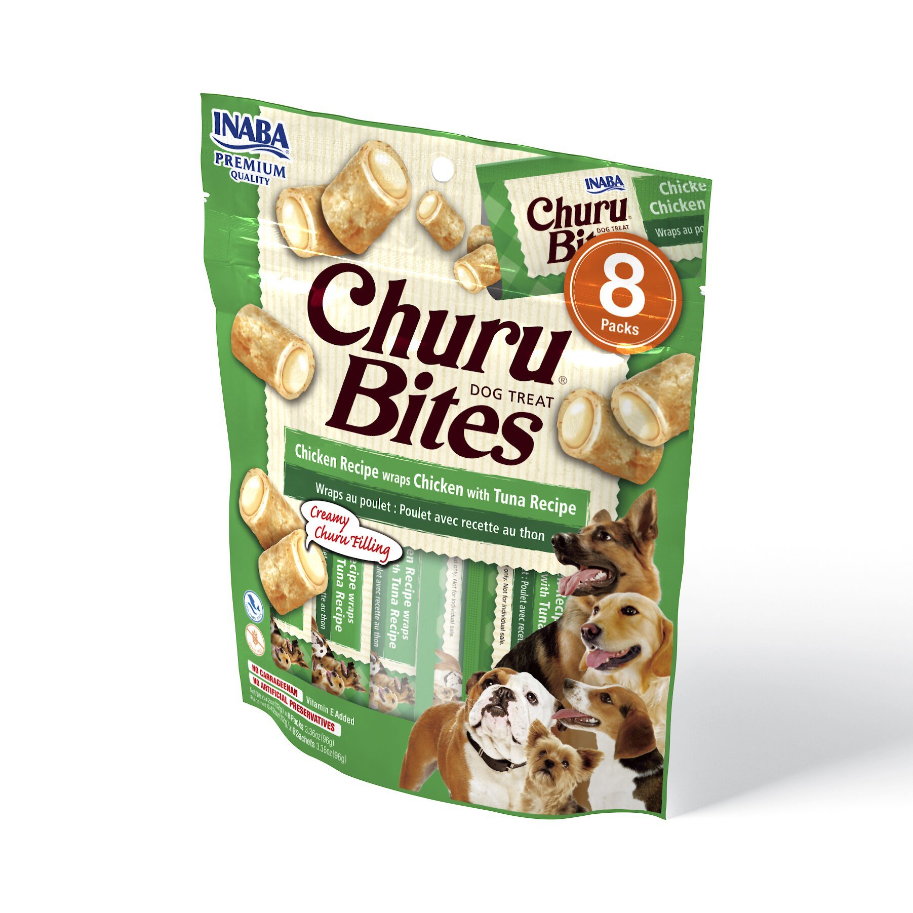 INABA Churu Bites Wraps Chicken with Tuna Recipe Grain-Free Soft ...