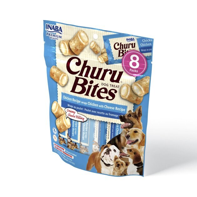 INABA Churu Bites Wraps Chicken with Cheese Recipe Grain-Free Soft ...