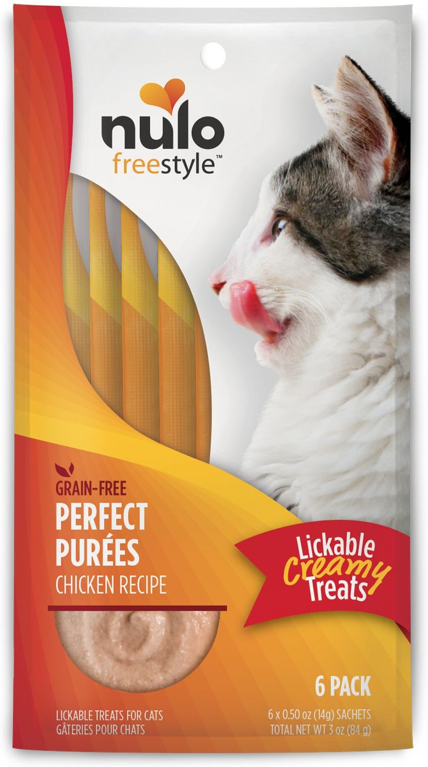 NULO Freestyle Perfect Purees Chicken Recipe Grain-Free Lickable Cat ...