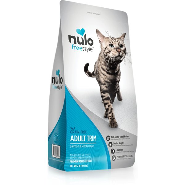 NULO Freestyle Salmon & Lentils Recipe Grain-Free Adult Trim Dry Cat ...