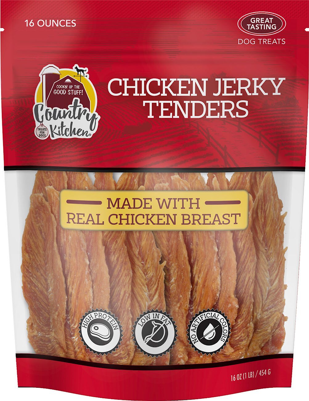 COUNTRY KITCHEN Chicken Jerky Tenders Dog Treats, 16-oz bag - Chewy.com