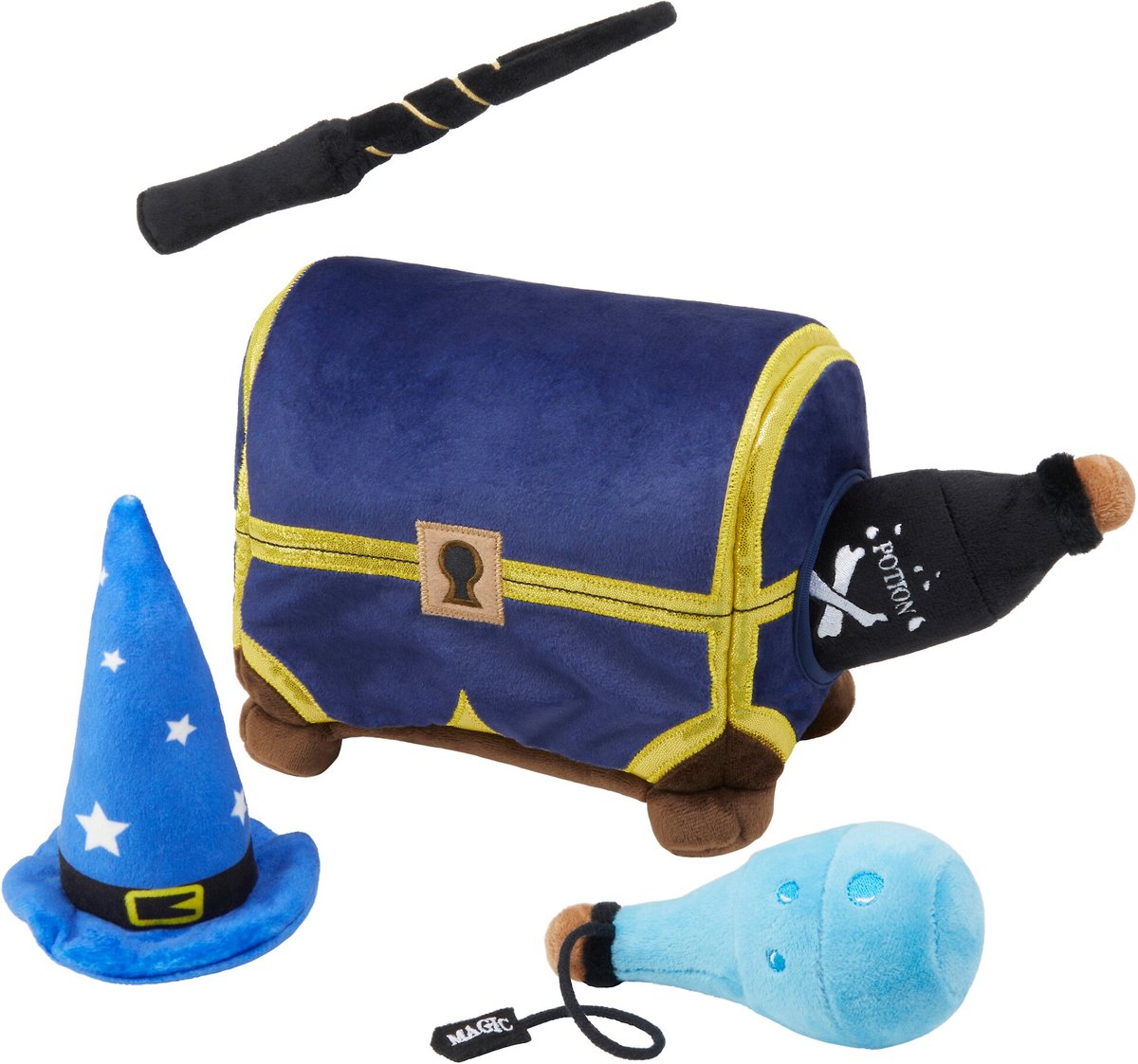 FRISCO Magic Chest Hide & Seek Puzzle Plush Squeaky Dog Toy, Small ...