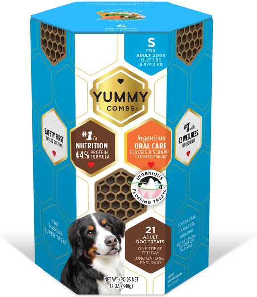 YUMMY COMBS Ingenious Oral Care Flossing Small Breed Grain-Free Adult ...