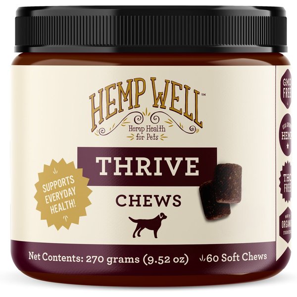 HEMP WELL Hemp Thrive Soft Chew Dog Supplement, 60 count - Chewy.com
