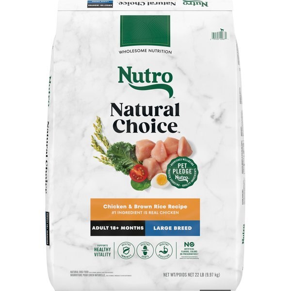 NUTRO Natural Choice Large Breed Adult Chicken & Brown Rice Recipe Dry ...