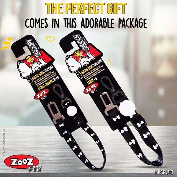 Discontinued - ZOOZ PETS Snoopy Silhouette Dog Car Leash, Large - Chewy.com