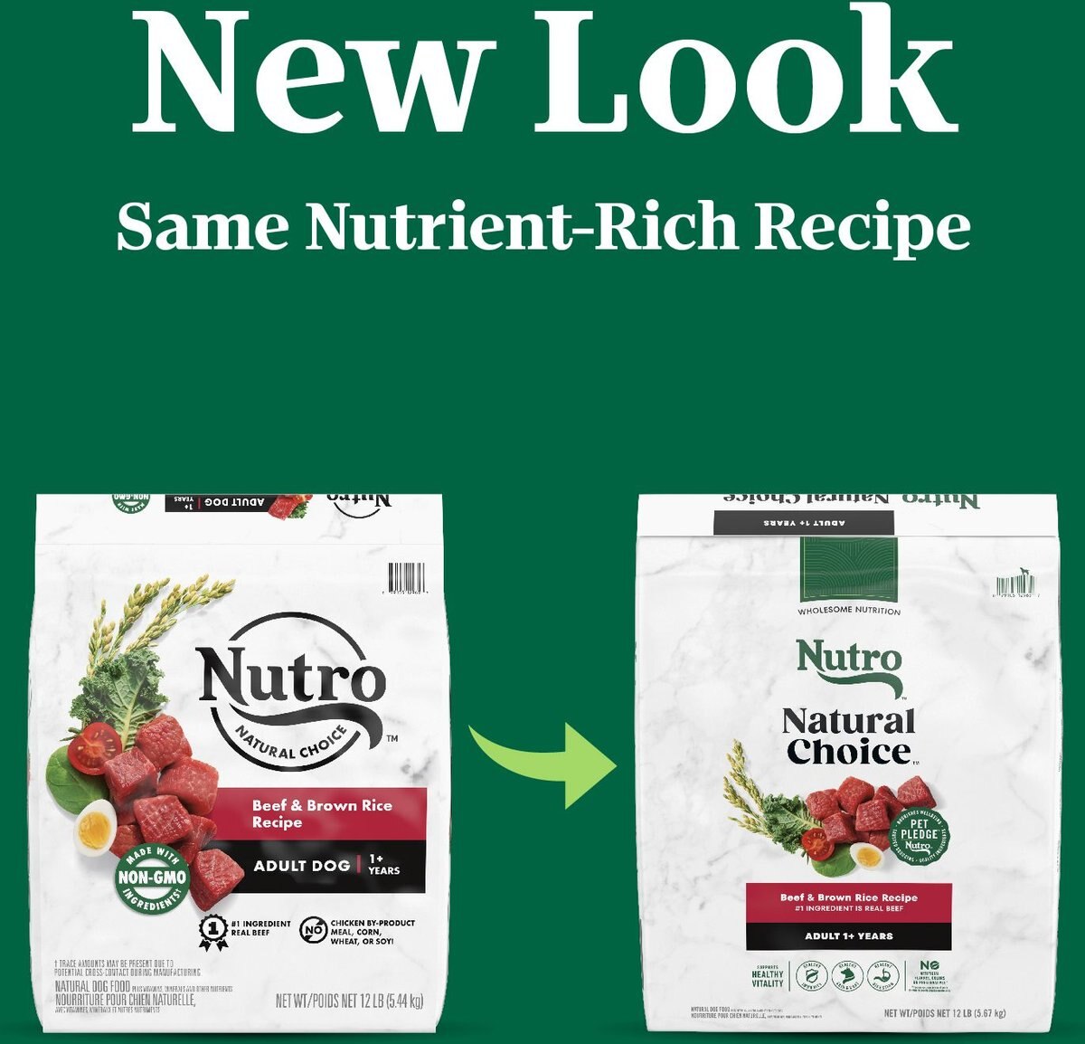 NUTRO Natural Choice Adult Beef & Brown Rice Recipe Dry Dog Food, 12-lb ...