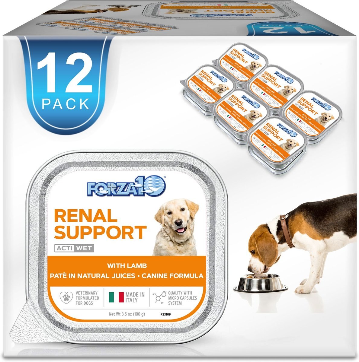 FORZA10 Nutraceutic Actiwet Renal Support Wet Dog Food, 3.5-oz, case of 12 - Chewy.com