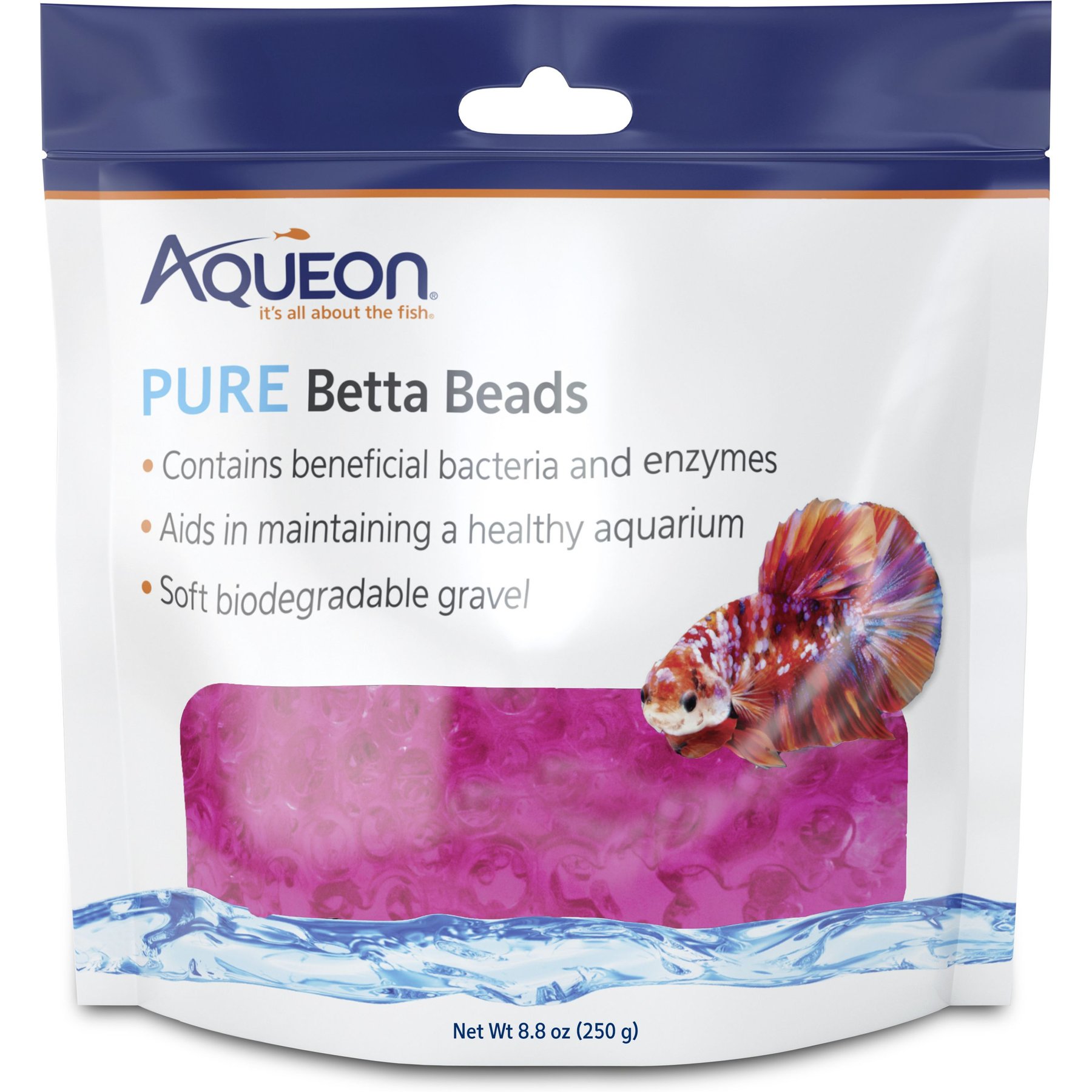 AQUEON PURE Betta Beads Aquarium Water Care, 8.8-oz bag, Pink - Chewy.com
