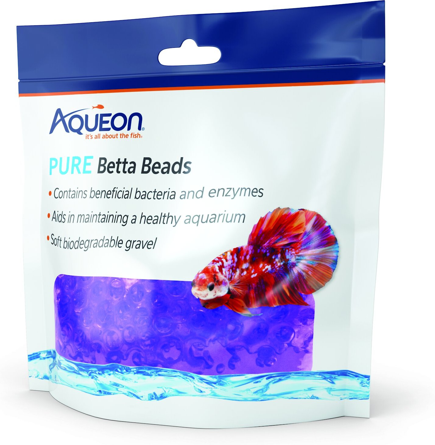 AQUEON PURE Betta Beads Aquarium Water Care, 8.8-oz bag, Purple - Chewy.com