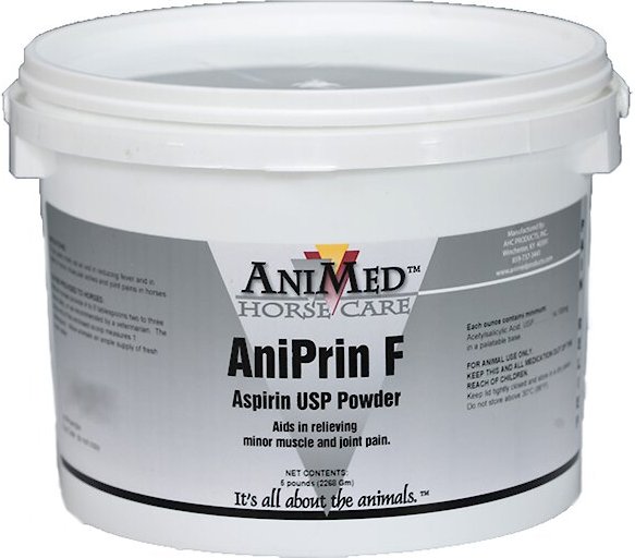ANIMED Aniprin F Asprin USP Powder Horse Supplement, 5-lb tub - Chewy.com
