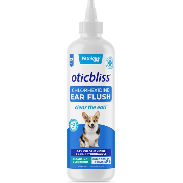 VETNIQUE LABS Oticbliss Ear Flush Cleaner Anti-Bacterial & Anti-Fungal ...
