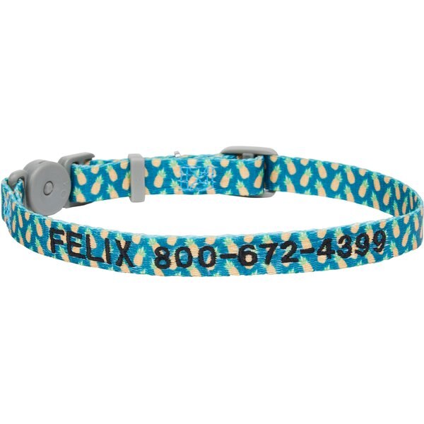 GOTAGS Nylon Personalized Breakaway Cat Collar with Bell, Blue, 8 to 12 ...