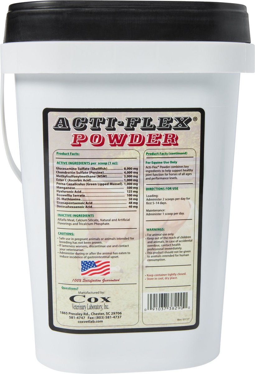 COX VET LAB Acti-Flex Powder Horse Supplement, 5-lb bucket - Chewy.com