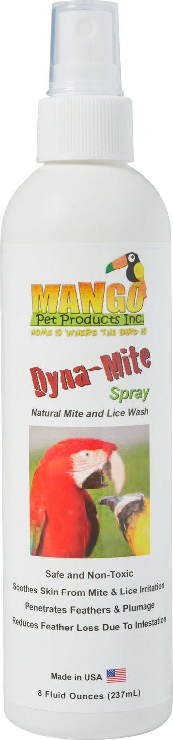 MANGO PET Dyna-mite Mite & Lice Bird Spray, 8-oz bottle - Chewy.com