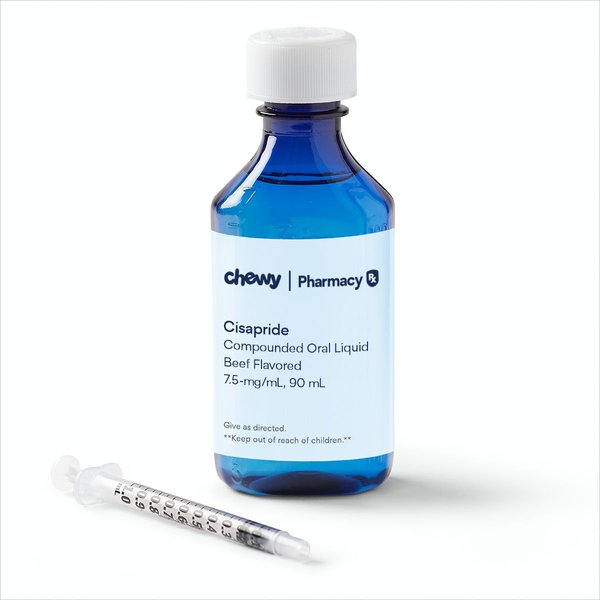 CISAPRIDE COMPOUNDED Oral Liquid Beef Flavored for Dogs & Cats, 7.5-mg ...