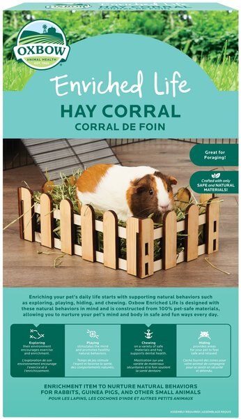 Discontinued - OXBOW Enriched Life Hay Small Animal Corral - Chewy.com