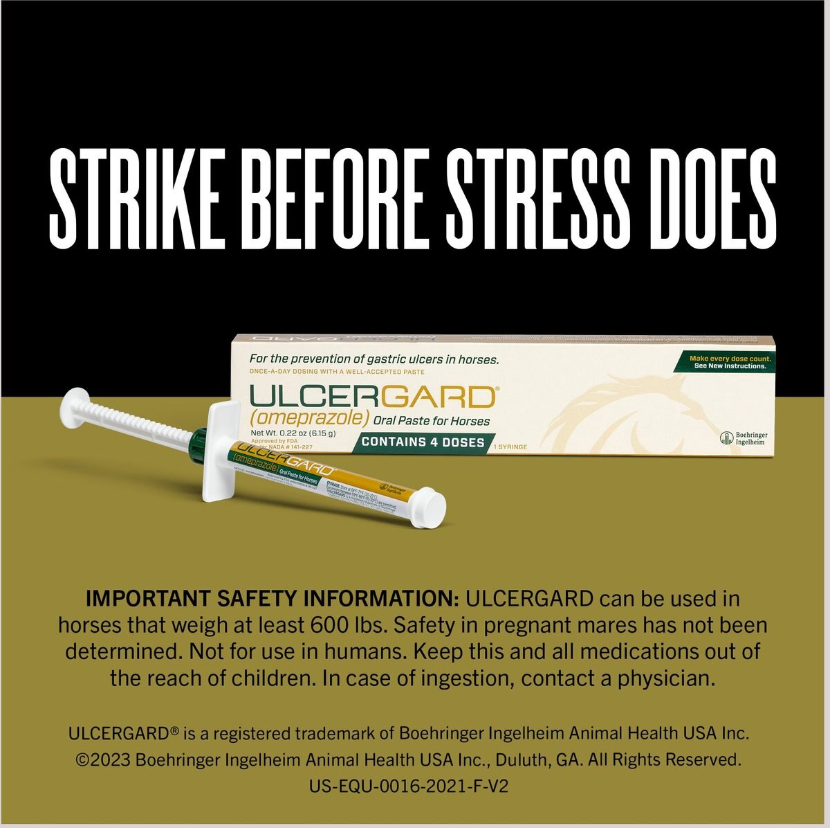 ULCERGARD Omeprazole Paste Horse Treatment, 1 syringe, .22-oz syringe ...