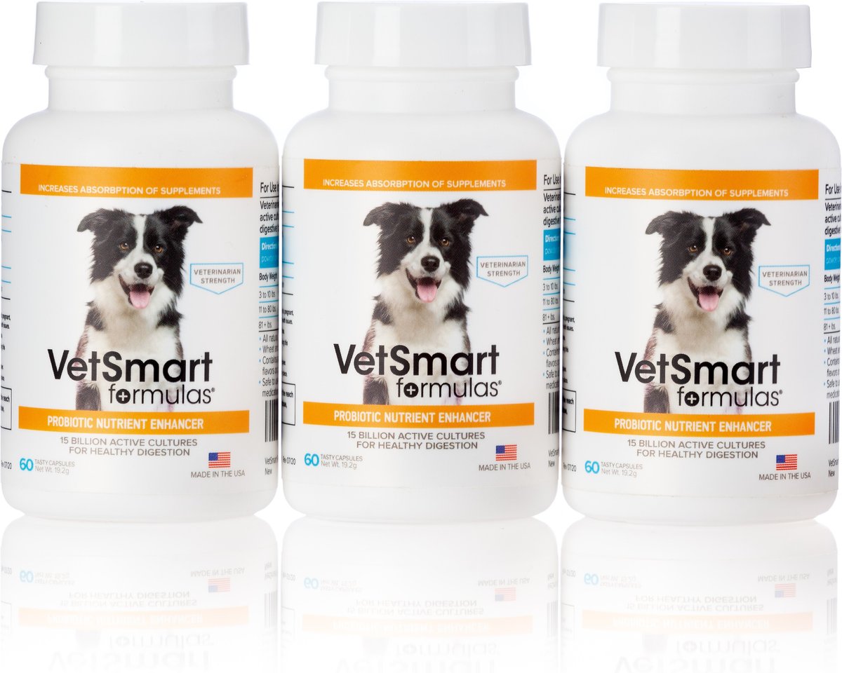 VETSMART FORMULAS Probiotic Nutrient Enhancer Dog Supplement, 60 count ...