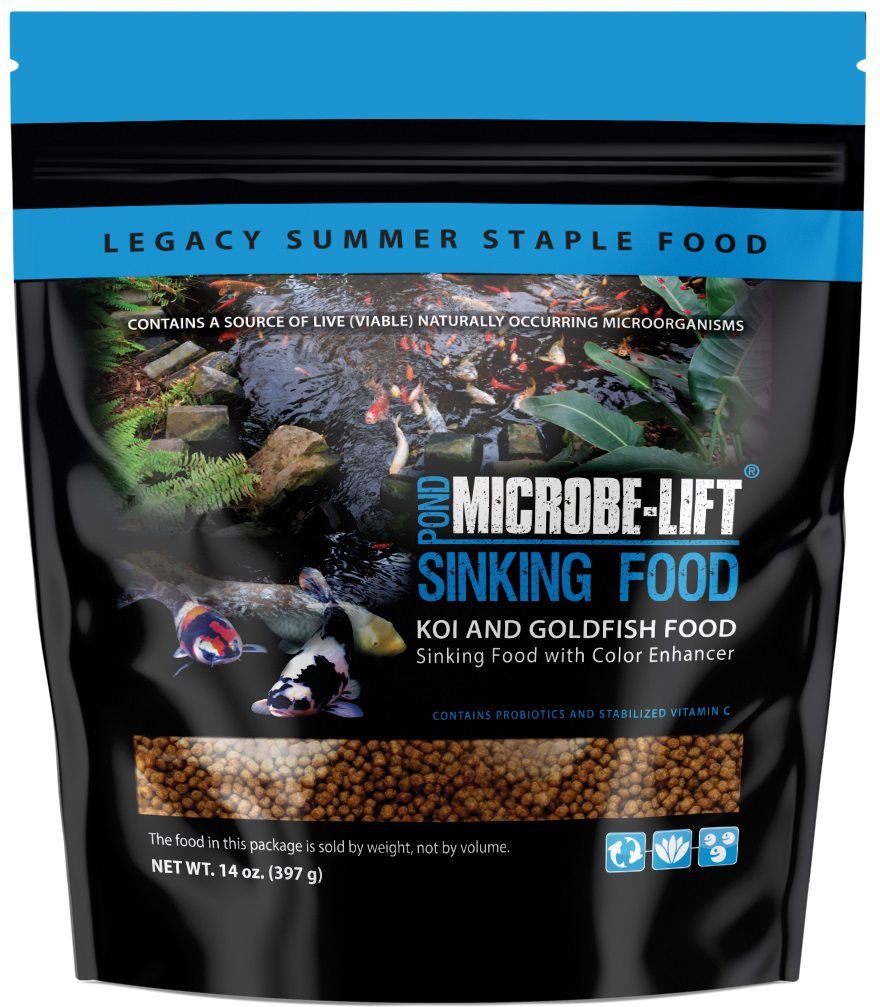 MICROBE-LIFT Pond Sinking Pellets Koi & Goldfish Food, 14-oz jar ...